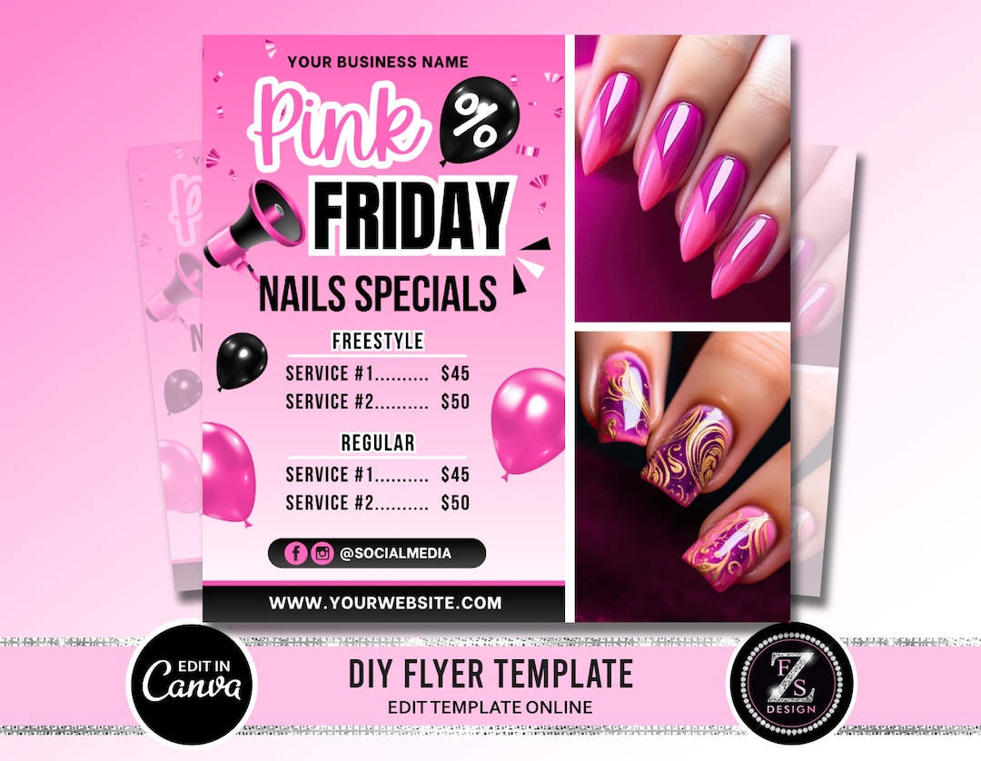 Black Friday Nails Specials Flyer, Nail Prices Flyer, November Flyer ...