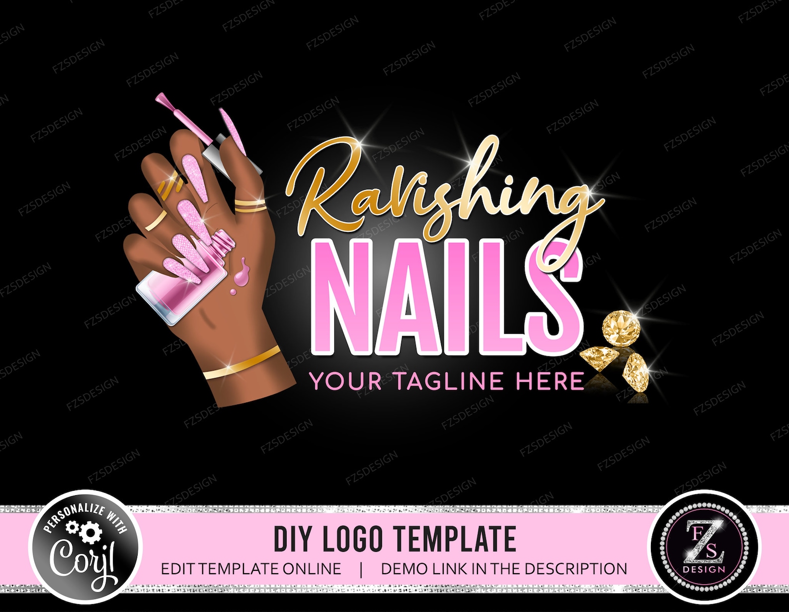 Nails Logo Design Beauty Logo Nail Artist Logo Nail Polish - Etsy