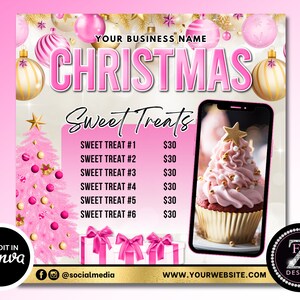 Christmas Bake Sale Flyer, Bakery Flyer, Sweet Treats Flyer, Christmas ...