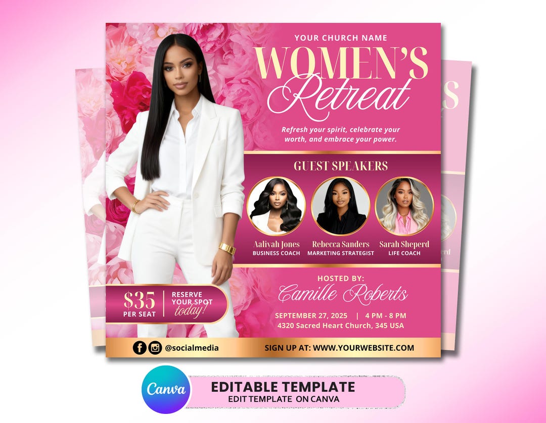 Women's Retreat Flyer, Conference Flyer, Women's Meeting, Guest ...