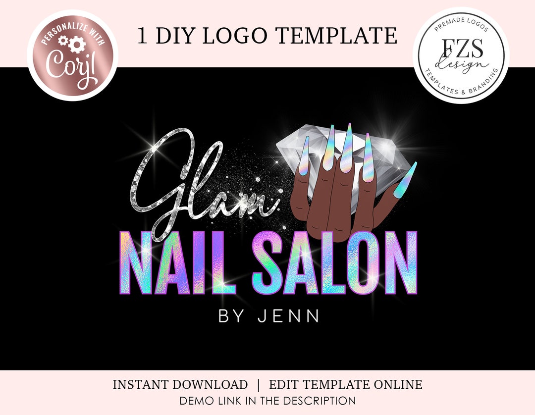 Nails Logo Diy Logo Design Nail Artist Logo Beauty Salon - Etsy