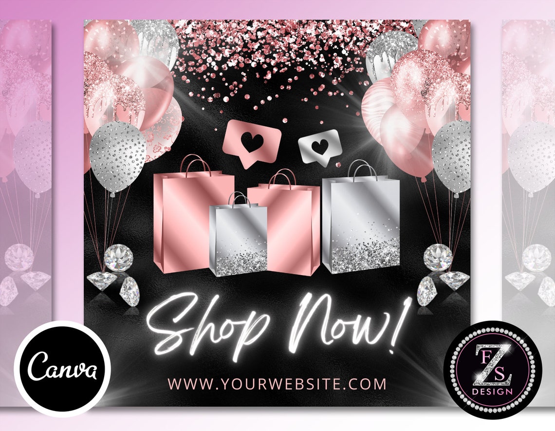 Shop Now Flyer DIY Sale Social Media Instagram Book Now - Etsy