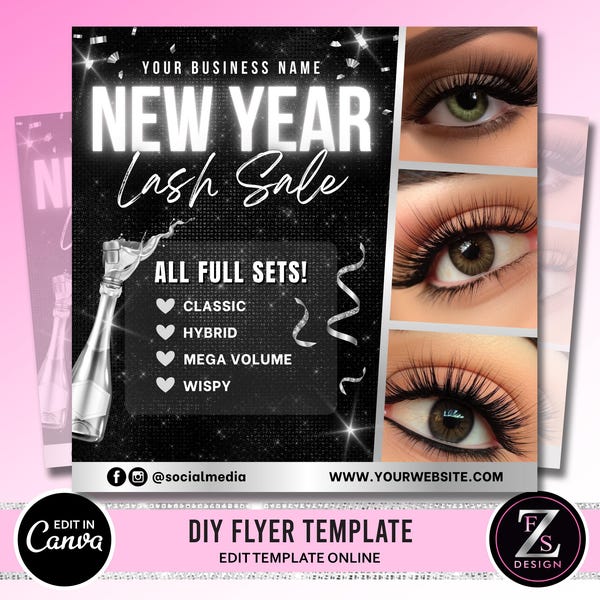 Digital Printable Lash Chart | Lash Guide Lash Chart Eyelash Extension ...