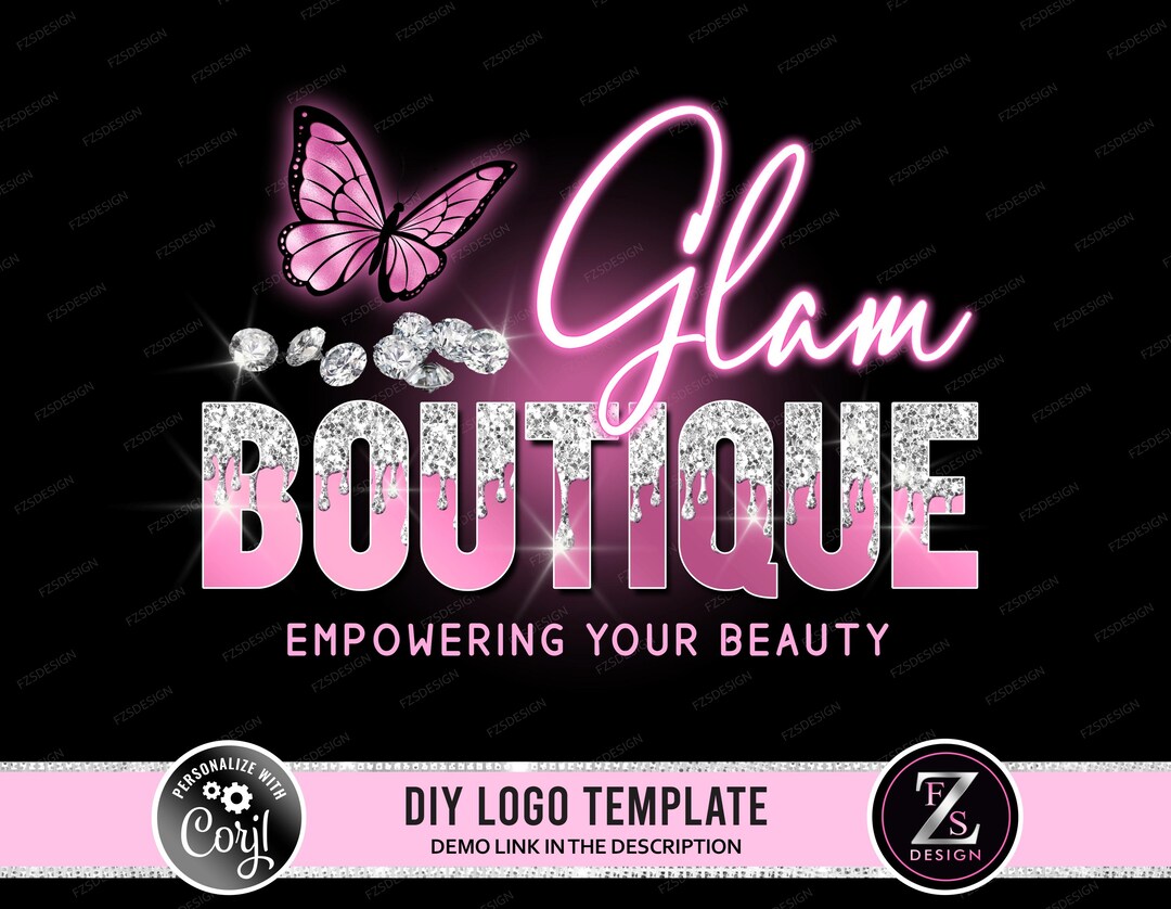 Boutique Logo Beauty Logo Fashion Logo Butterfly Logo Online Shop Logo ...