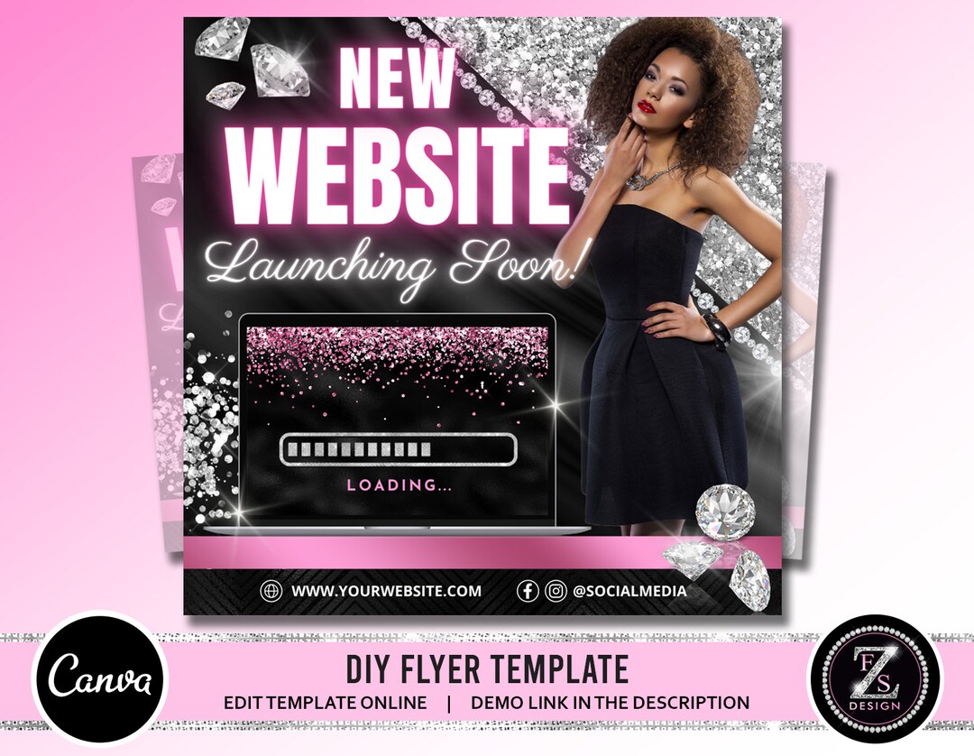 Website Launch Flyer DIY Opening New Website Coming Soon - Etsy