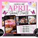 April Bake Sale Flyer, Bakery Flyer, Sweet Treats Flyer, April Dessert ...