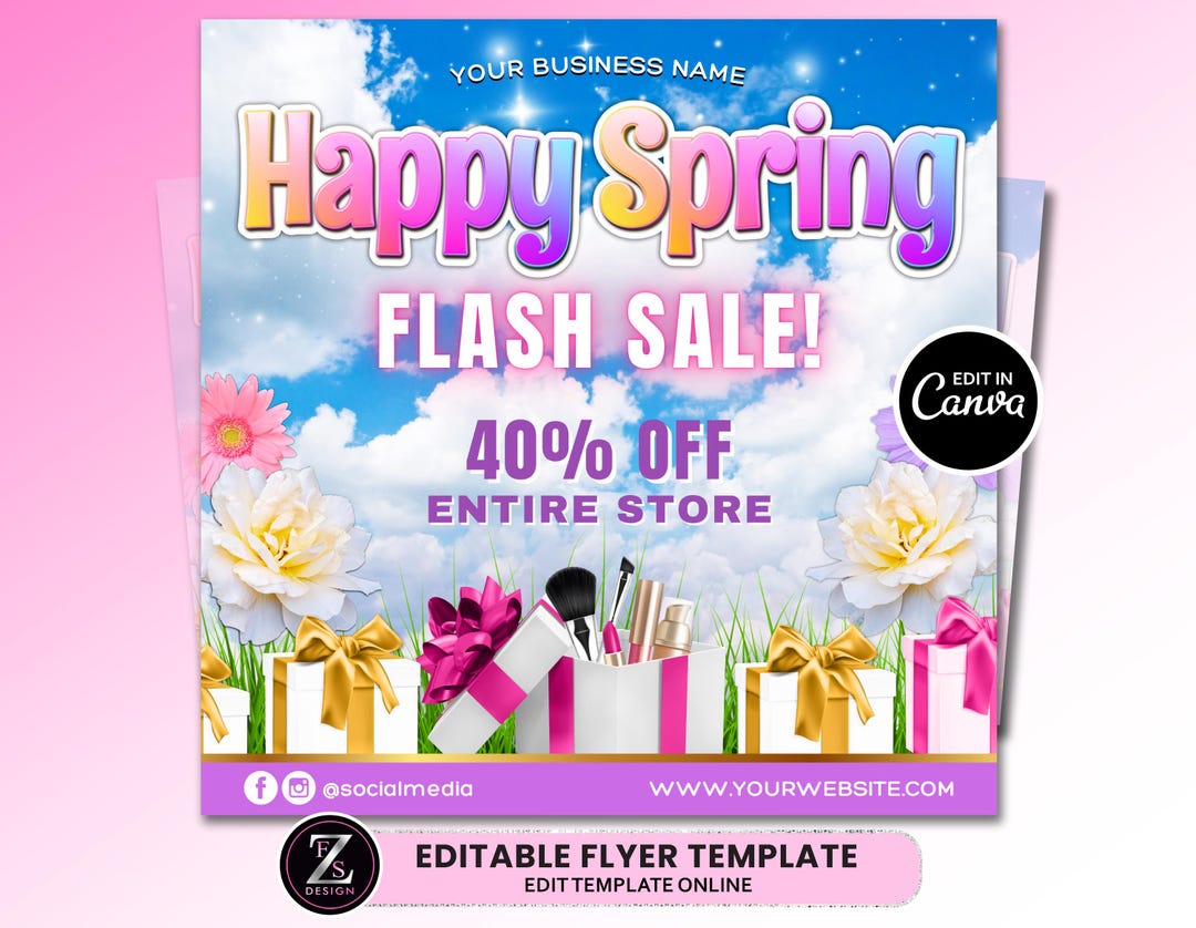 Spring Sale Flyer, Spring Appointment Flyer, Spring Flyer, April Flyer ...