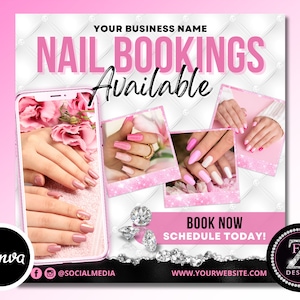 Nail Appointments Flyer, DIY Nails Book Now Available, Nail Flyer, Instagram Flyer, Beauty Nails ...