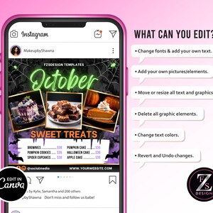 October Bake Sale Flyer, Bakery Flyer, October Sweet Treats Flyer ...