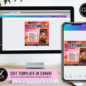 September Bakery Flyer, Bake Sale Flyer, September Sweet Treats Flyer ...