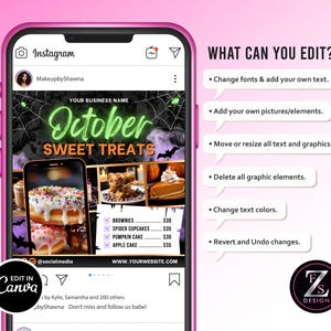 October Bake Sale Flyer, Bakery Flyer, October Sweet Treats Flyer ...