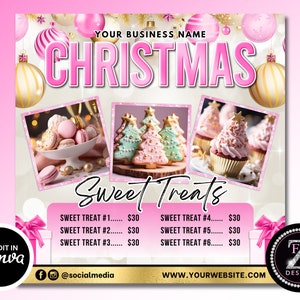 Christmas Bake Sale Flyer, Bakery Flyer, Sweet Treats Flyer, Christmas ...
