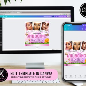 April Lash Sale Flyer, Lash Extensions Flyer, Lash Deals Flyer, April ...