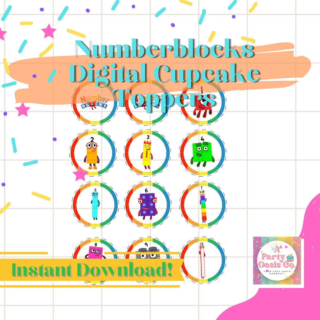 DIGITAL | Cupcake Toppers | Numbers - Etsy
