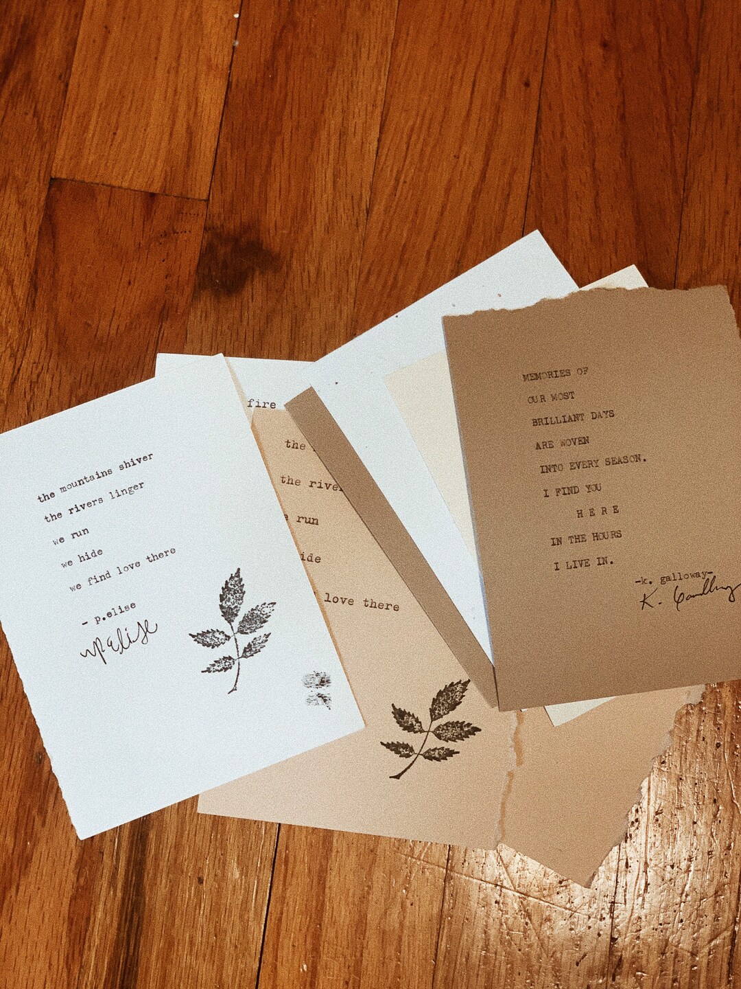 Typewriter Poetry Postcards - Set of 8 - Etsy