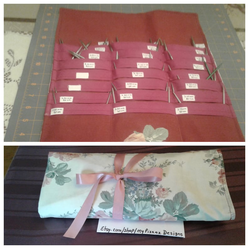 Fabric Pattern Circular Knitting Needles Case Pattern - Etsy