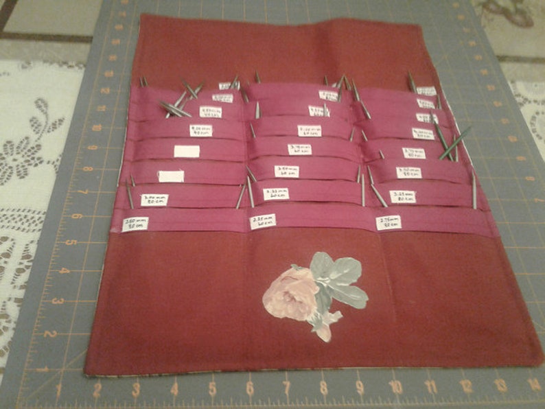 Fabric Pattern Circular Knitting Needles Case Pattern - Etsy
