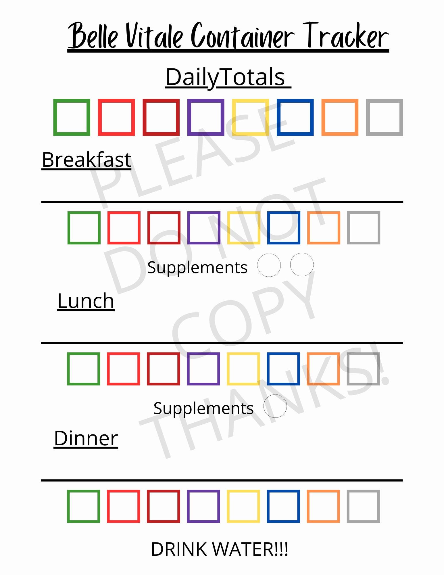 Belle Vitale Container Tracking Sheet - Simplified and Easy to Use - Etsy