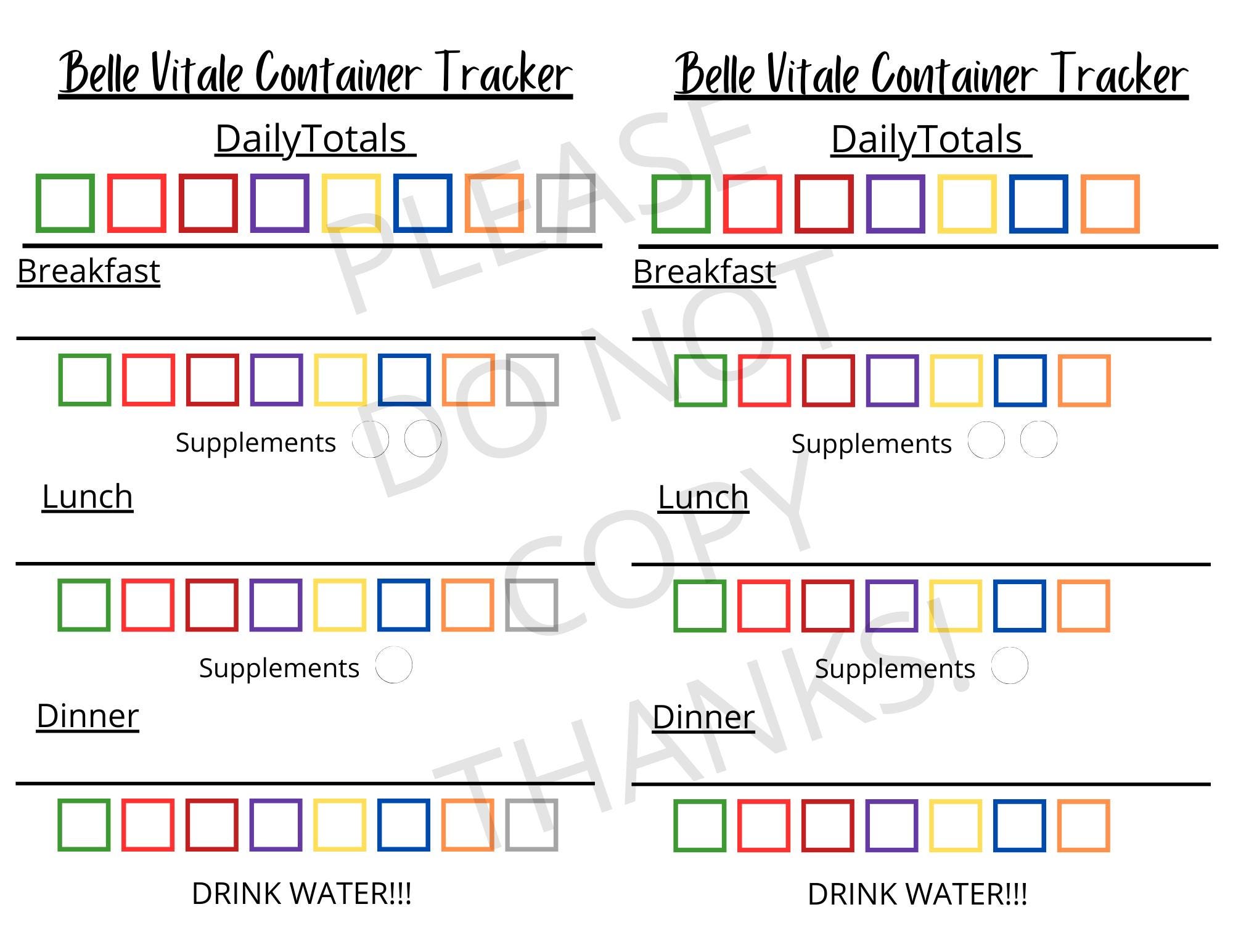 Belle Vitale Container Tracking Sheet - Simplified and Easy to Use - Etsy
