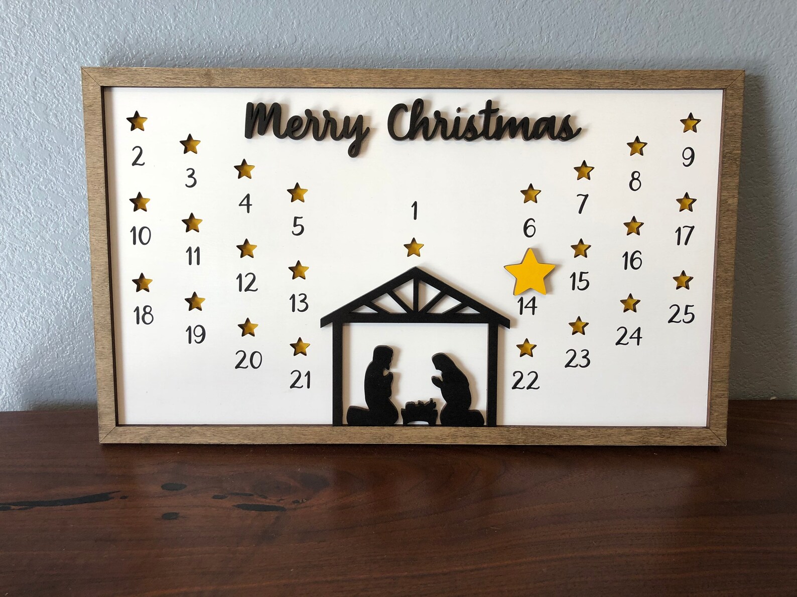 Advent Nativity Countdown Christmas Advent Calendar Manger - Etsy