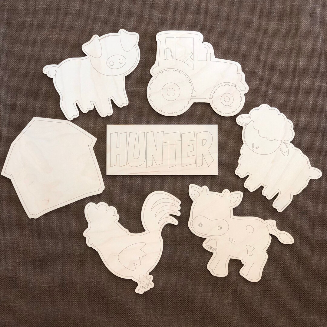 Farm Theme Painting Blanks, Farm Cut Outs, Wood Cutout - Etsy