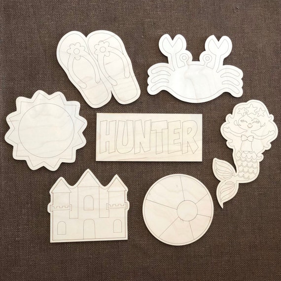 Beach Theme Painting Blanks Beach Cut Outs Wood Cutout | Etsy