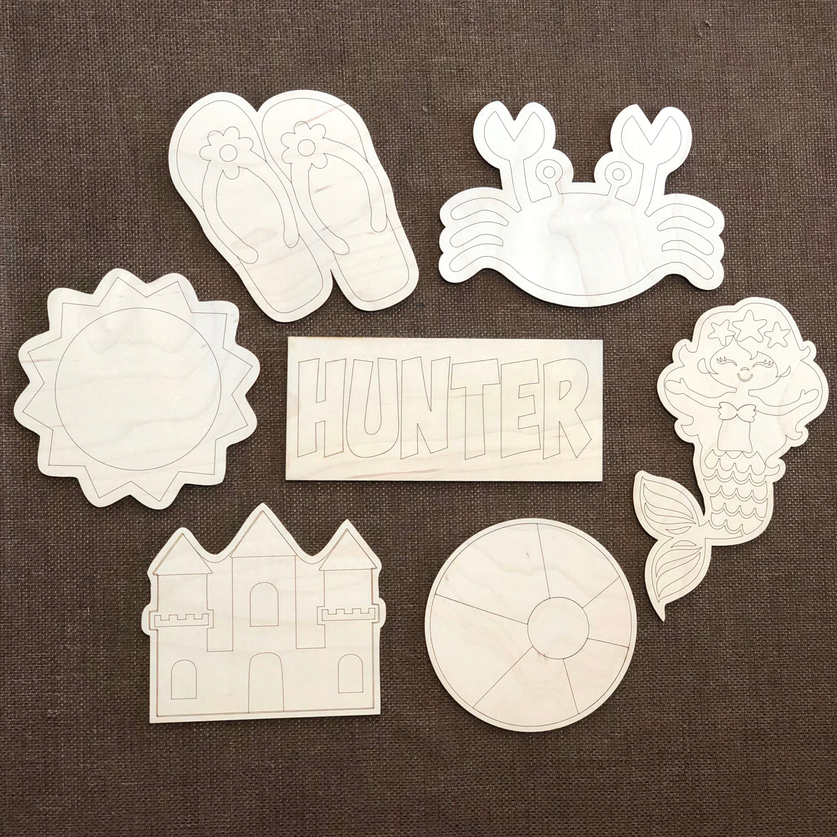 Beach Theme Painting Blanks Beach Cut Outs Wood Cutout | Etsy