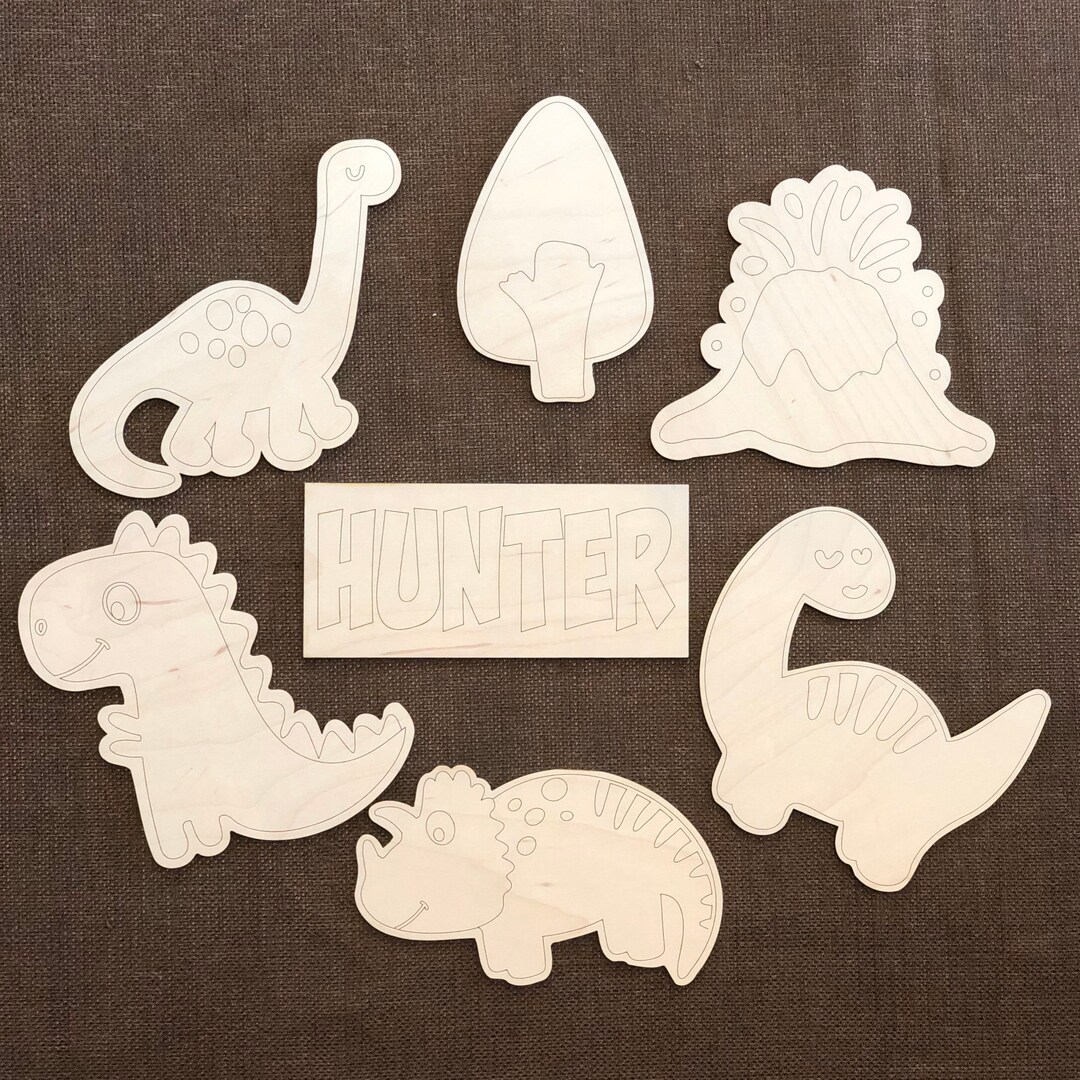 Dinosaur Theme Painting Blanks, Dinosaur Cut Outs, Wood Cutout - Etsy