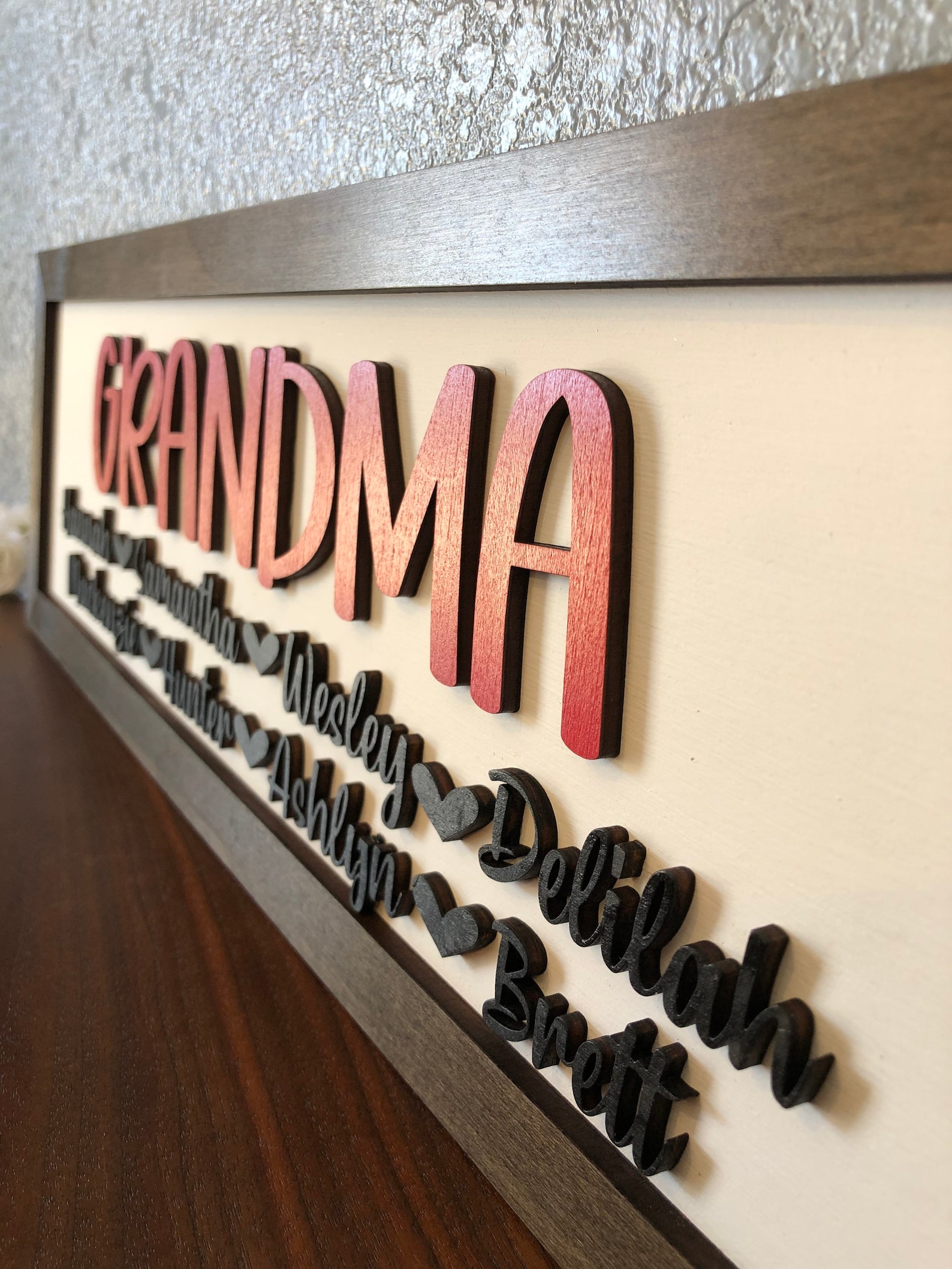 Grandma Name Sign Wood Grandma Sign Mothers Day Sign Gift - Etsy