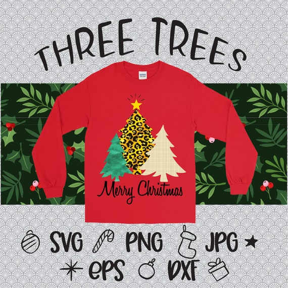 Three Christmas Trees Svg Christmas Svg Holiday Wishes - Etsy UK