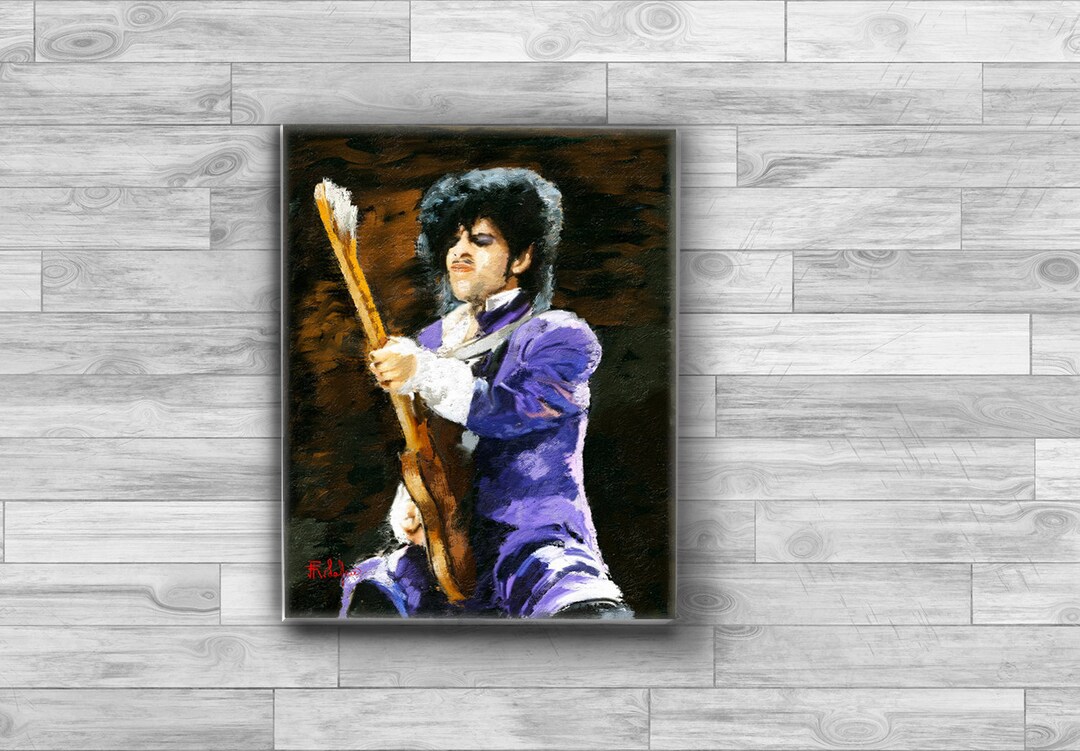 Wall Art of Singer Prince Painting for Bedroom and Living Room Gift ...