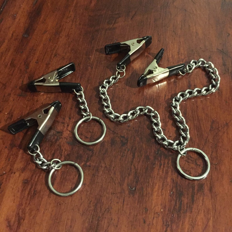 HARD Clamps W/ Steel Chain and O-rings Nipple Labia CBT - Etsy