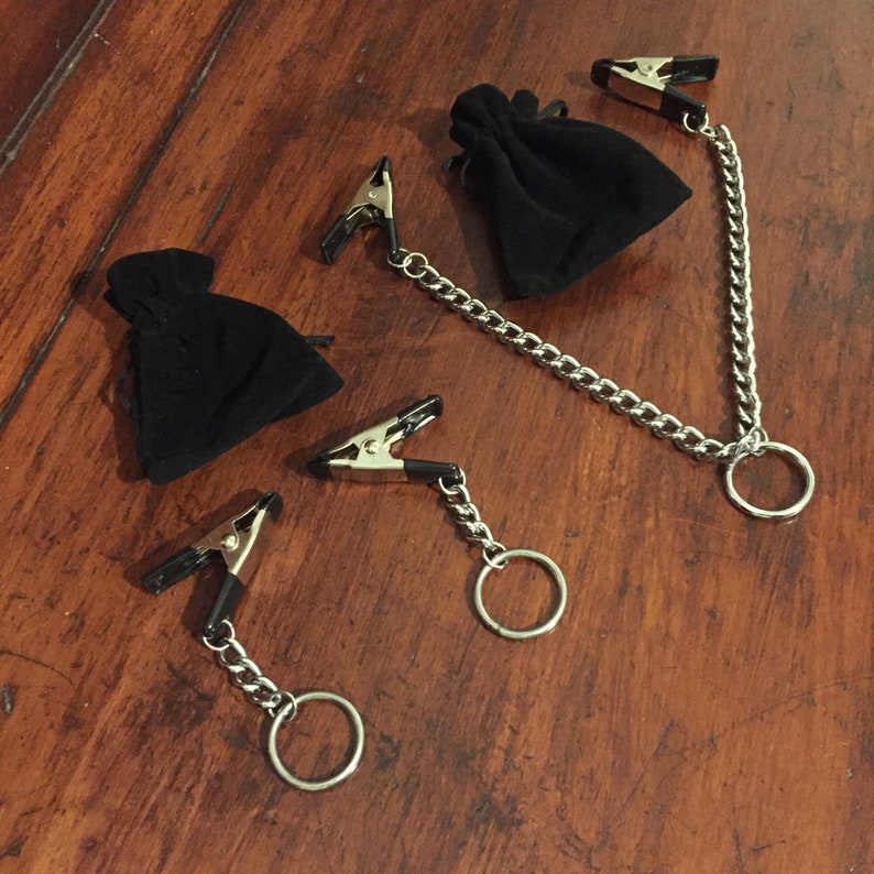 HARD Clamps W/ Steel Chain and O-rings Nipple, Labia, CBT Bdsm - Etsy