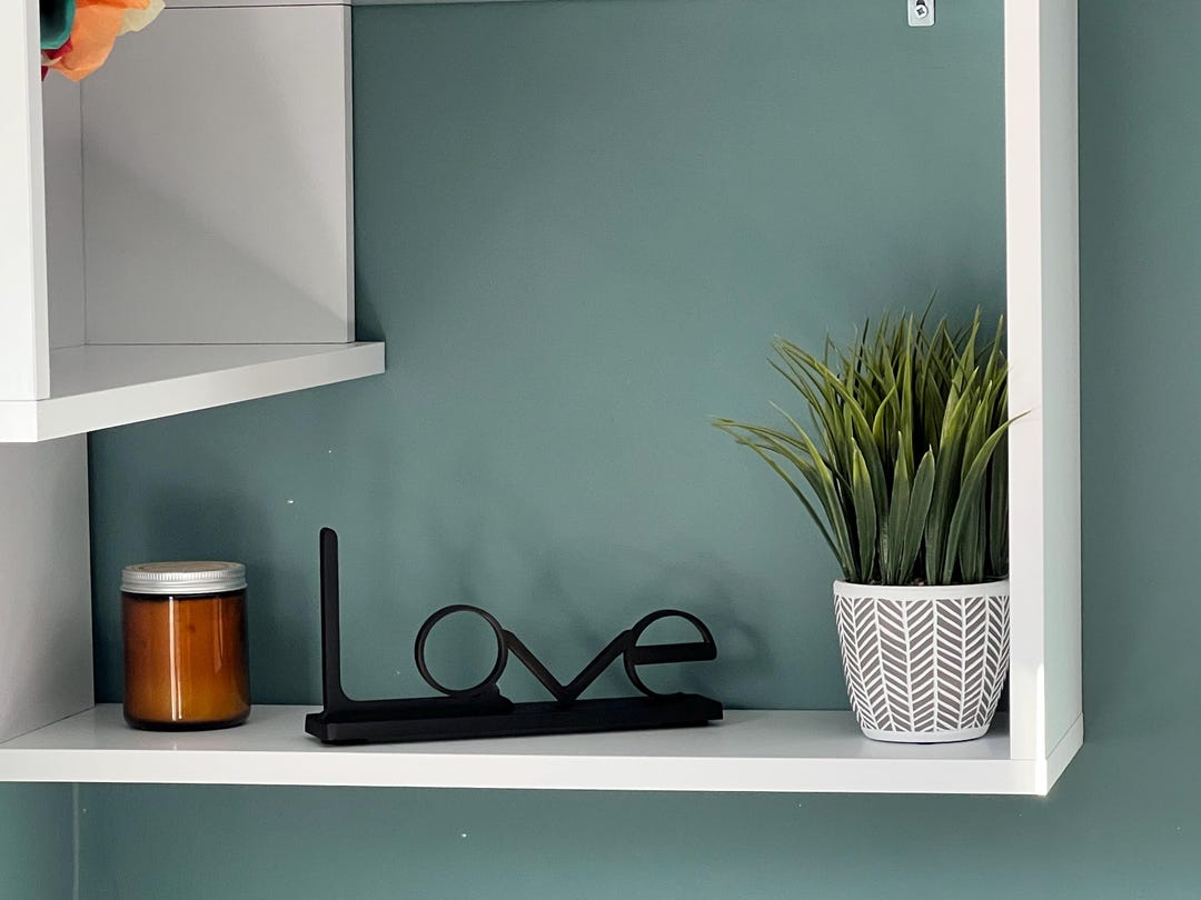 Handmade Steel "love" Sign – Modern Metal Word Decor, Minimalist Shelf ...