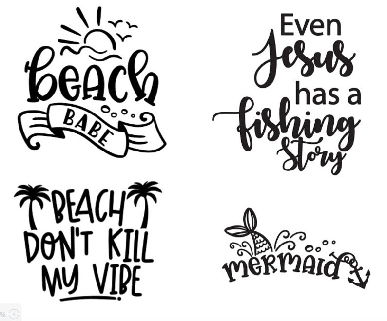 Beach Theme Car Decals, Car Window Decals, Also Great for Boats, 3 ...
