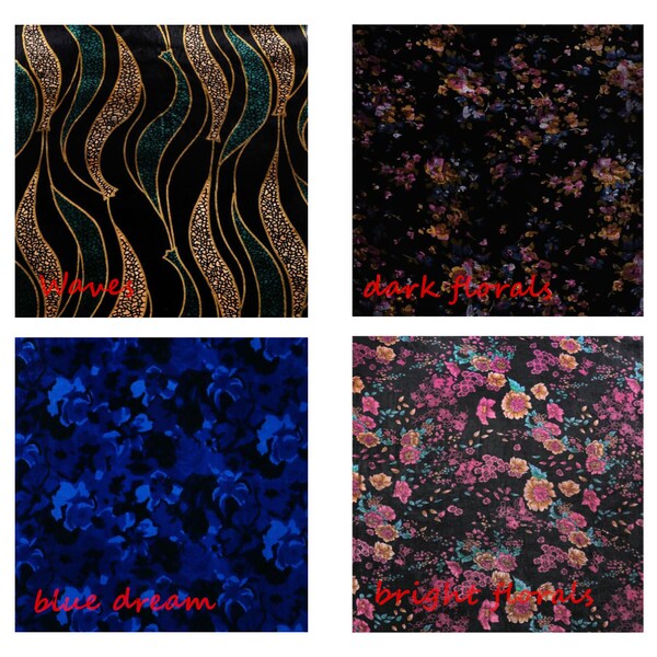 Printed Velvet Fabric - Etsy