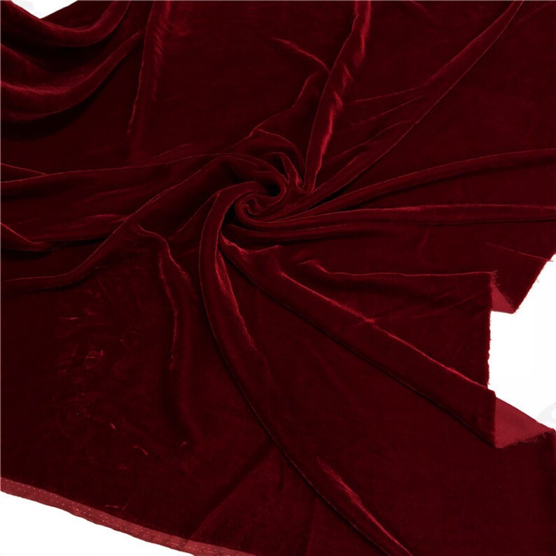 Maroon Silk Velvet silk velvet for dress skirt pajamas | Etsy