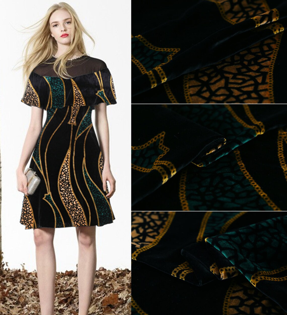 Luxury Printed Silk Velvet Fabrics for High-end Garments Silk - Etsy