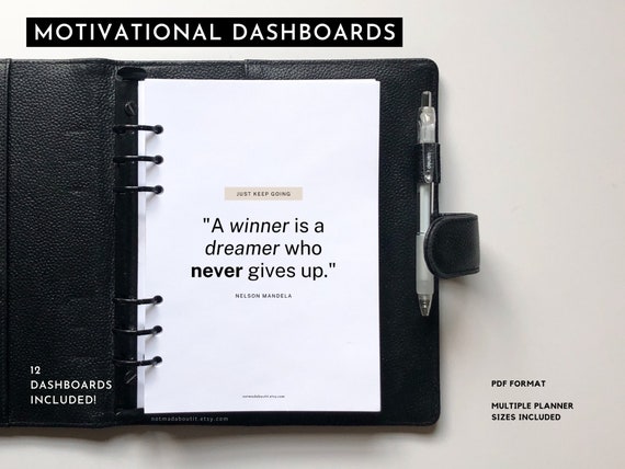 MOTIVATION PLANNER Dashboards 2021 Planner Divider Minimal | Etsy