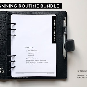 Planning Routine Checklist, CEO Set, Planner Divider, Minimal Planner ...