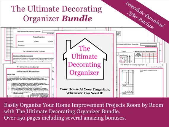 The Ultimate Decorating Organizer & Home Decor Planner Bundle | Etsy