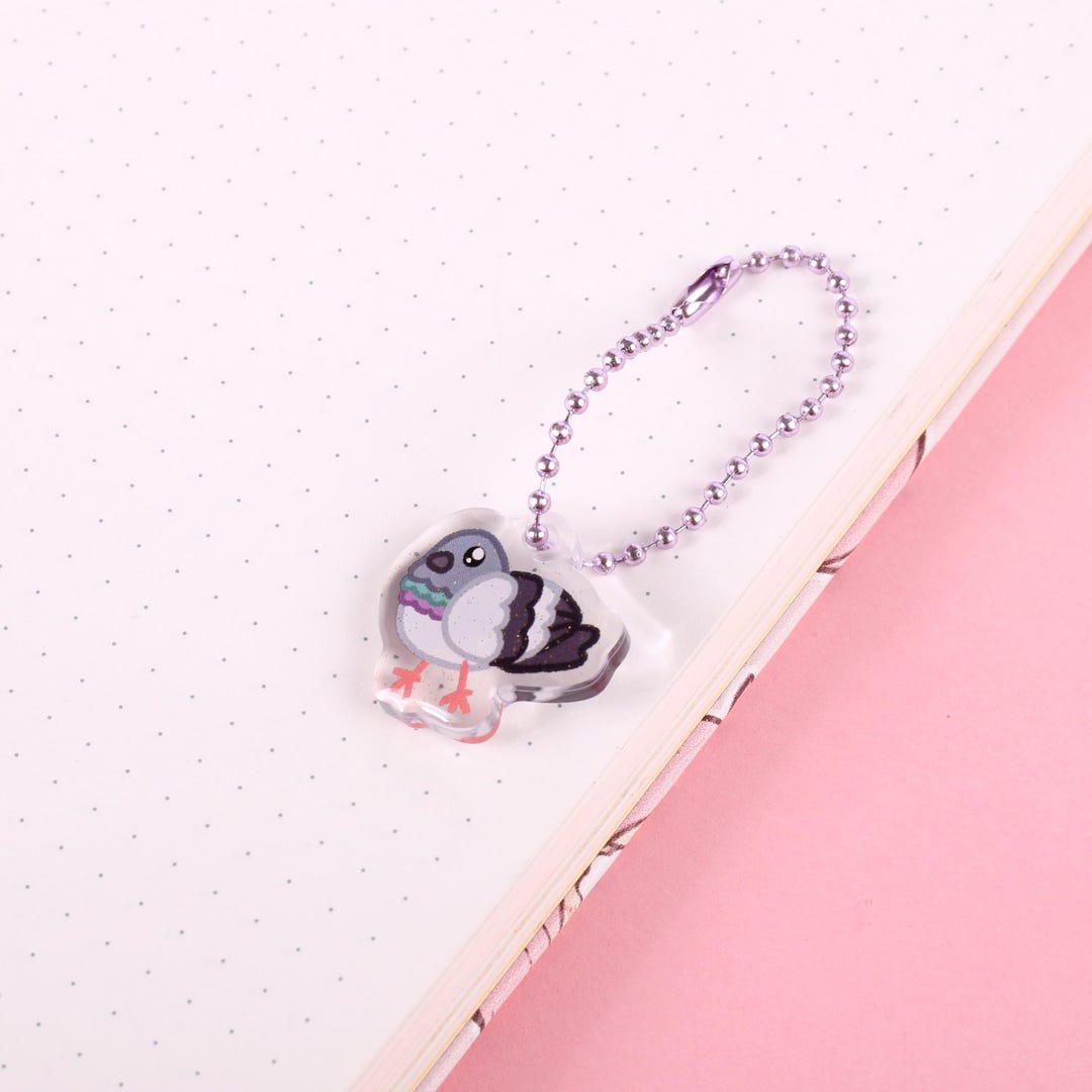 Mini Pigeon Keychain - Etsy