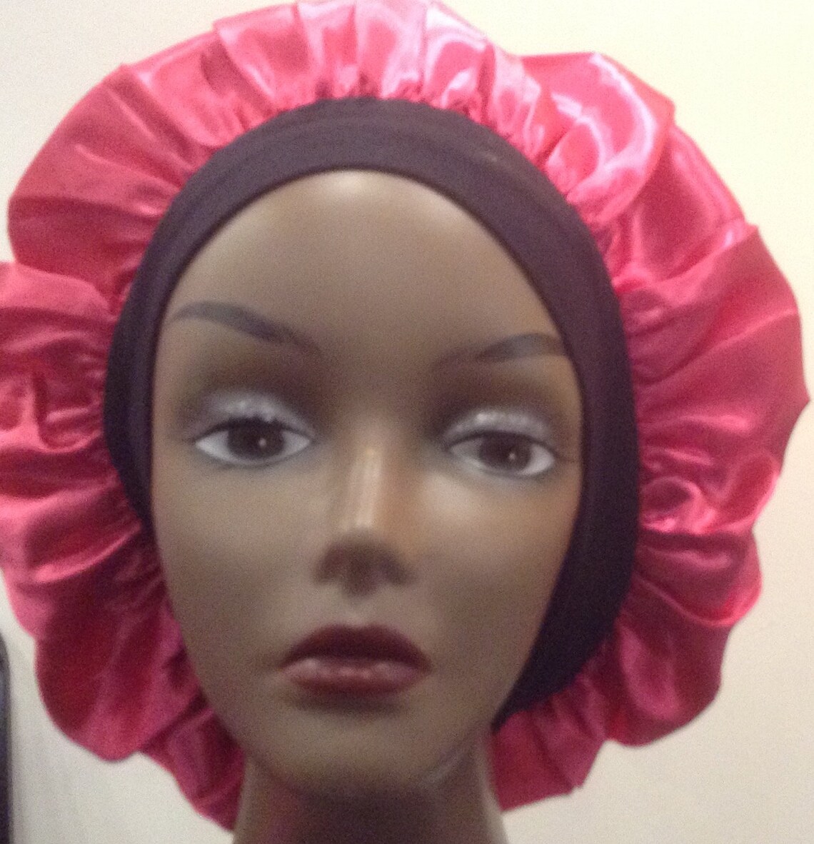 Bonnet, Satin Bonnet,adult Sleep Bonnet,large Bonnet,shower Bonnet,red ...