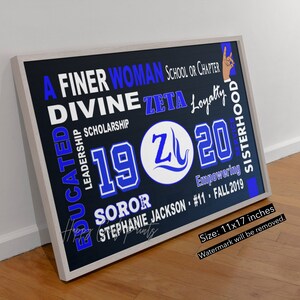 Personalized Line Crossing Zeta Phi Beta Inspired Wall Art. Finer Woman ...