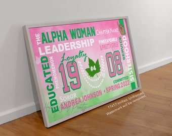 AKA Sorority Personalized Crossing Keepsake Gift Box - Etsy