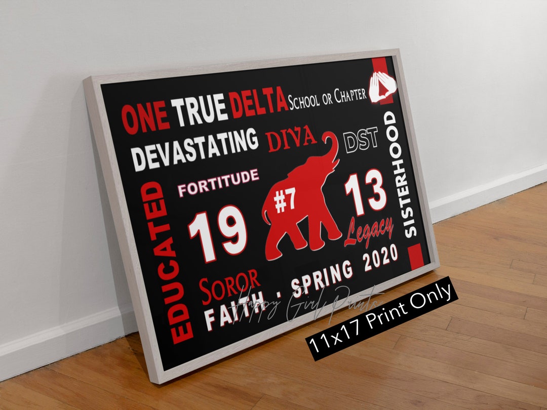 Personalized Line Crossing DST Delta Sigma Theta Inspired Wall Art - Etsy