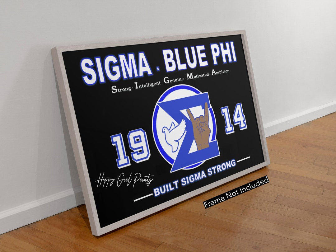 11x17 Phi Beta Sigma Inspired Wall Art Brotherhood Bleed Etsy
