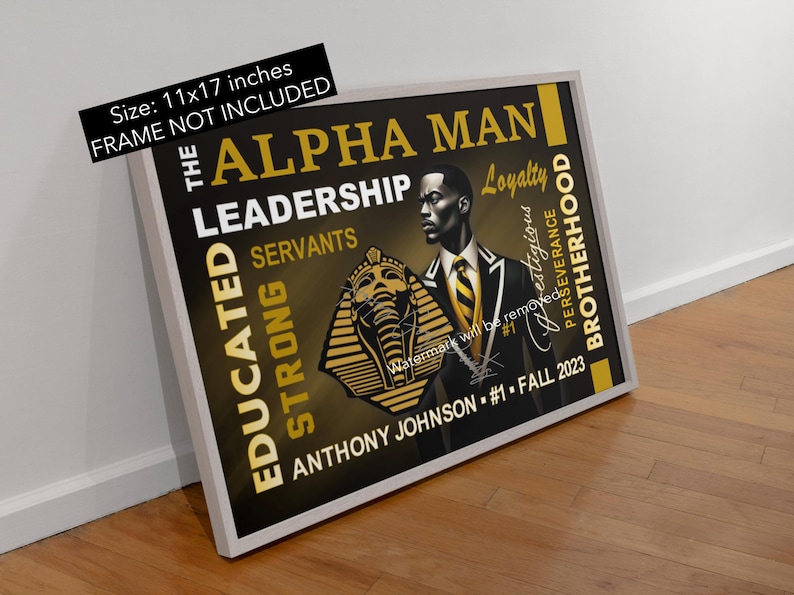 Personalized Alpha Man Wall Art | Alpha Line Crossing | Brotherhood ...