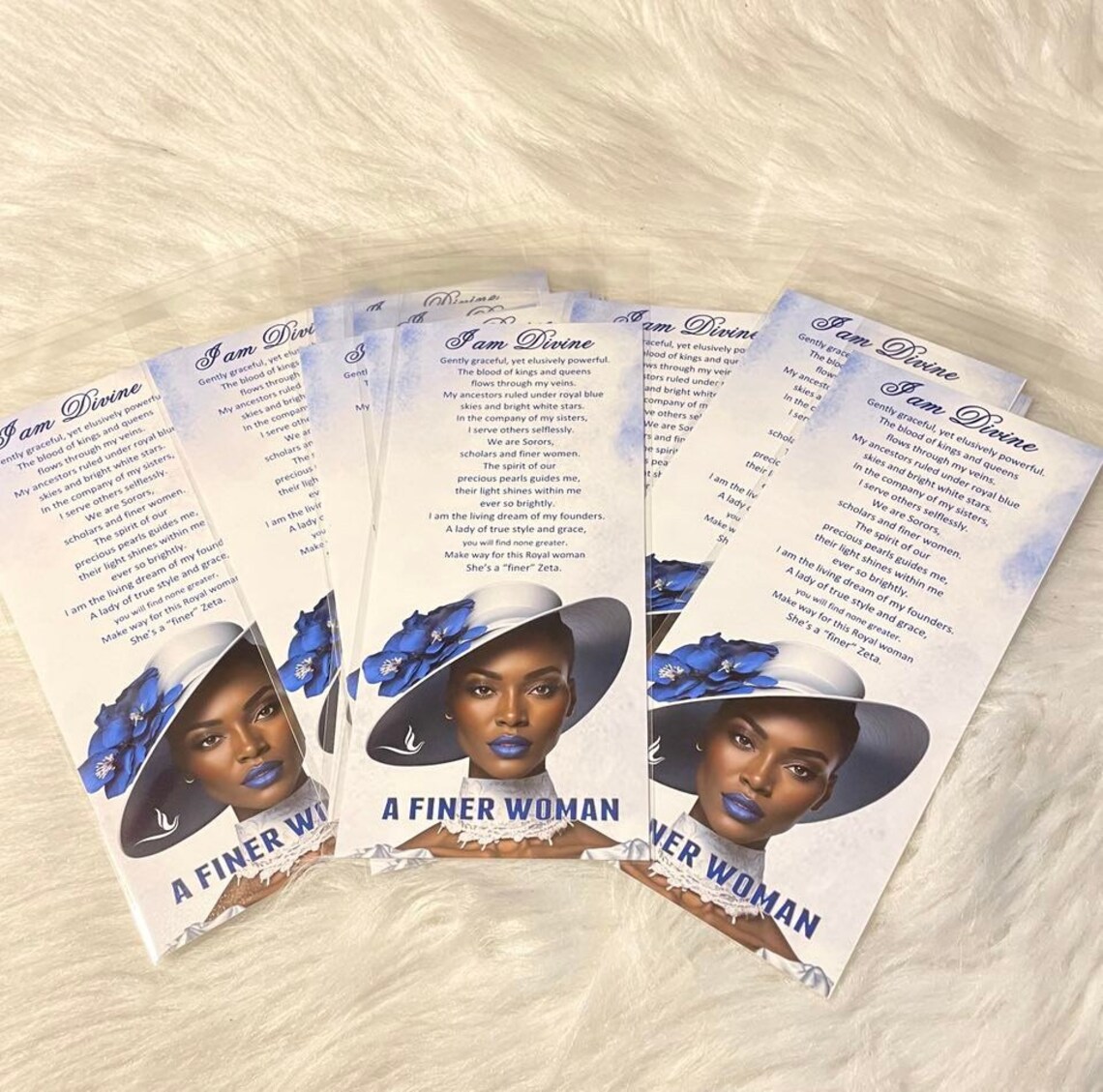 Set of 12 Zeta Phi Beta Inspired, Finer Woman, 1920 3.75x8.75 In. Cards ...