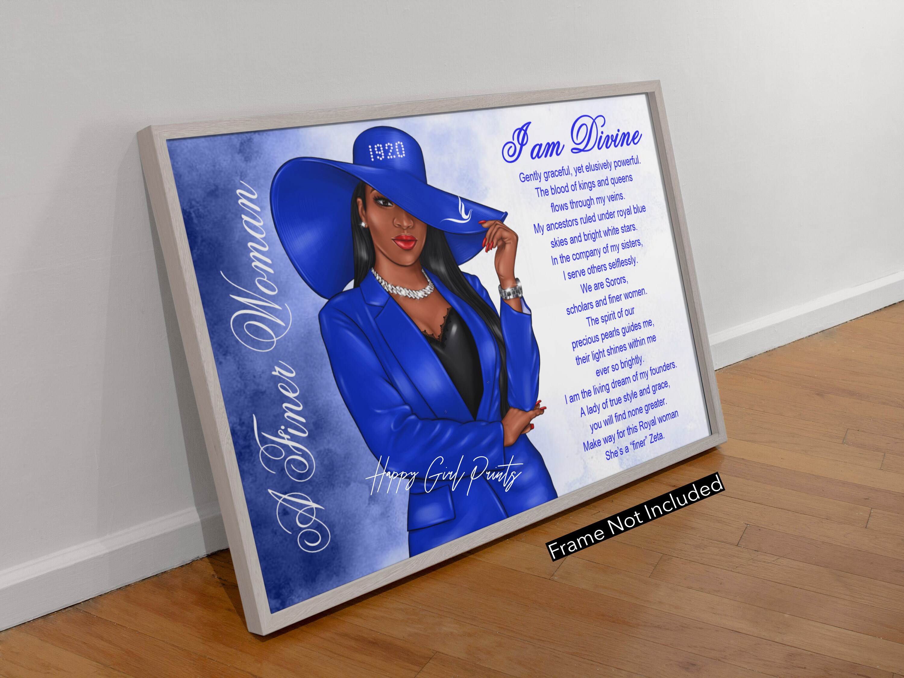 Zeta Phi Beta Inspired Wall Art A Finer Woman 1920 11x17 - Etsy